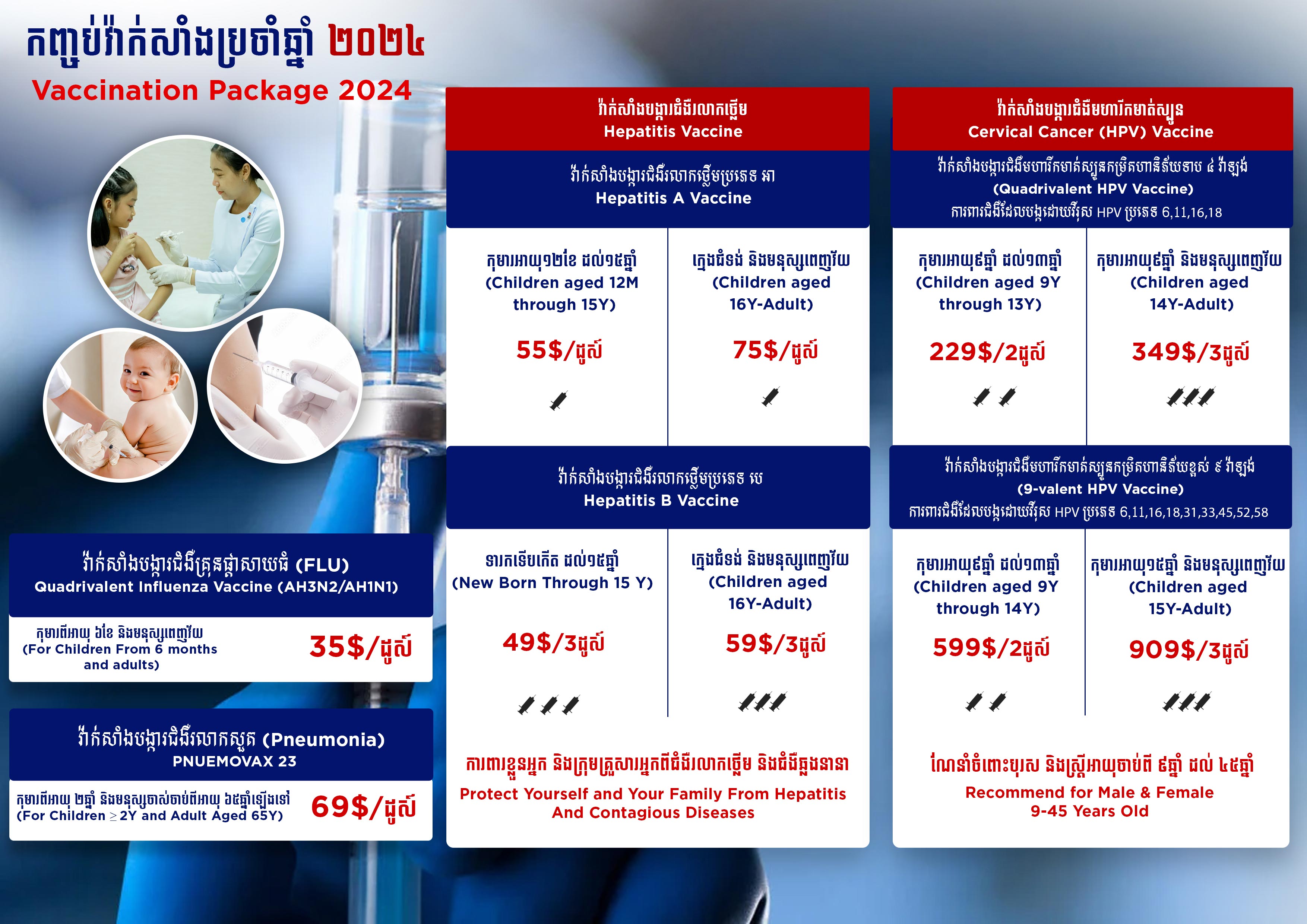 Vaccination Package 2024 | Royal Angkor International Hospital